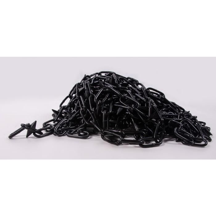 Black Steel Spiked Chains (Sold Per Metre) - Every Link Spikes | Black ...