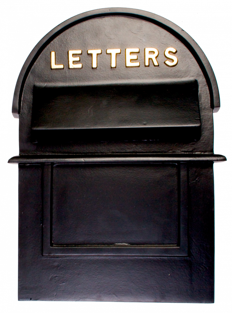 Black & Gold Grosvenor Telescopic Post Box - Complete Set | Black ...