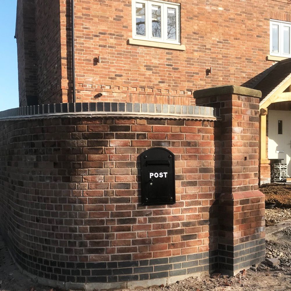 The "Bayswater" Black Built In Post Box | Black Country Metalworks