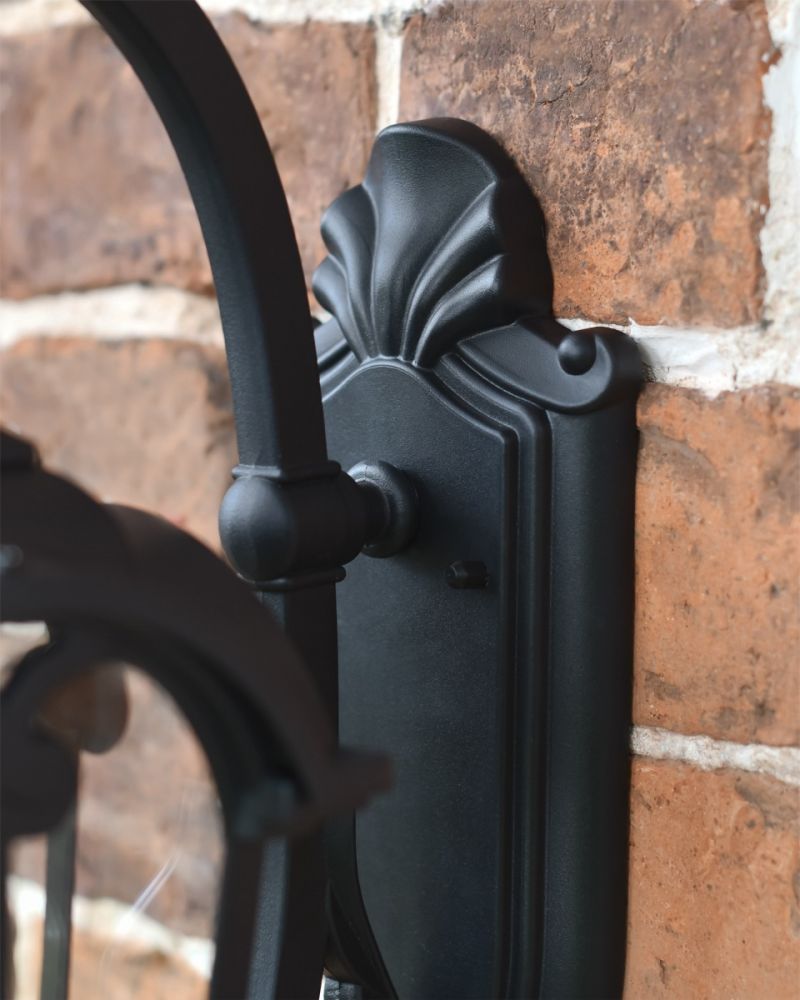 Traditional "Giovanna" Top Fix Outdoor Wall Lantern | Black Country ...