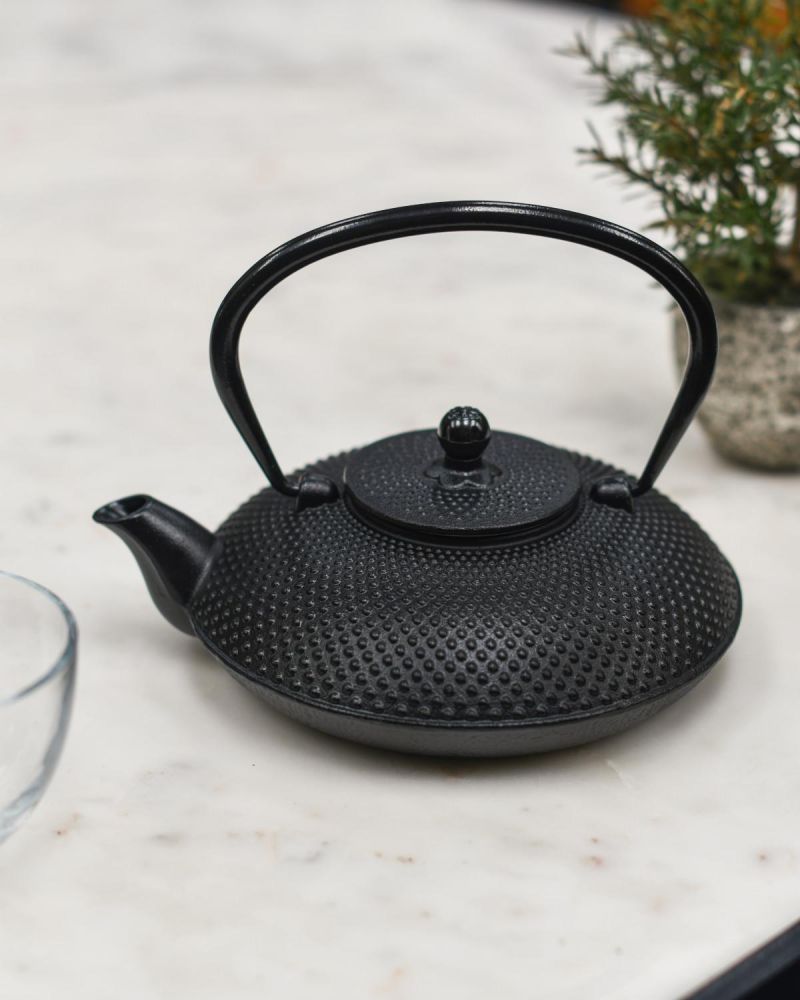 Black Cast Iron "Ushirode Kyusu" Japanese Style Teapot | Black Country ...