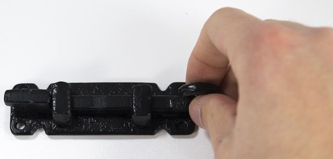 "Highcliffe" Black Cast Iron Door Bolt | Black Country Metalworks