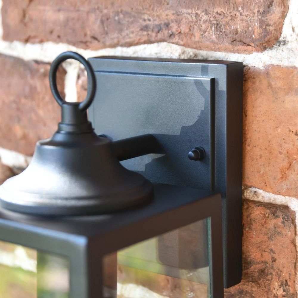 Black Contemporary "Clearscape" Outdoor Rectangular Top Fix Wall ...