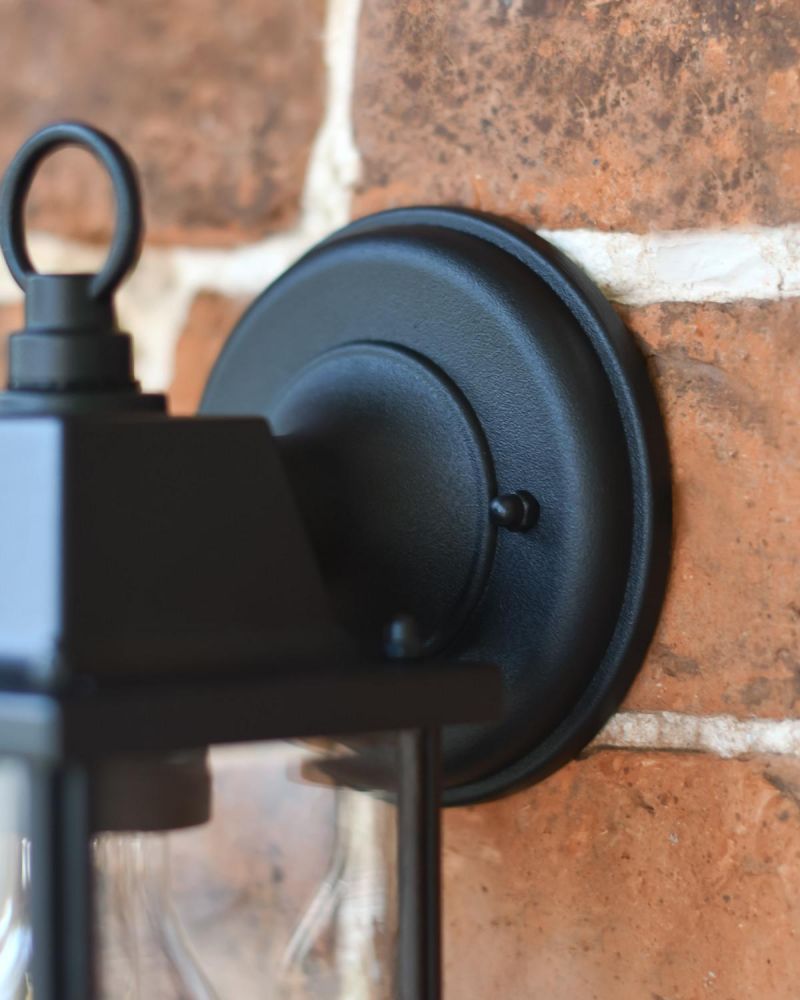 Black Contemporary "Foursquare" Outdoor Top Fix Wall Light | Black ...