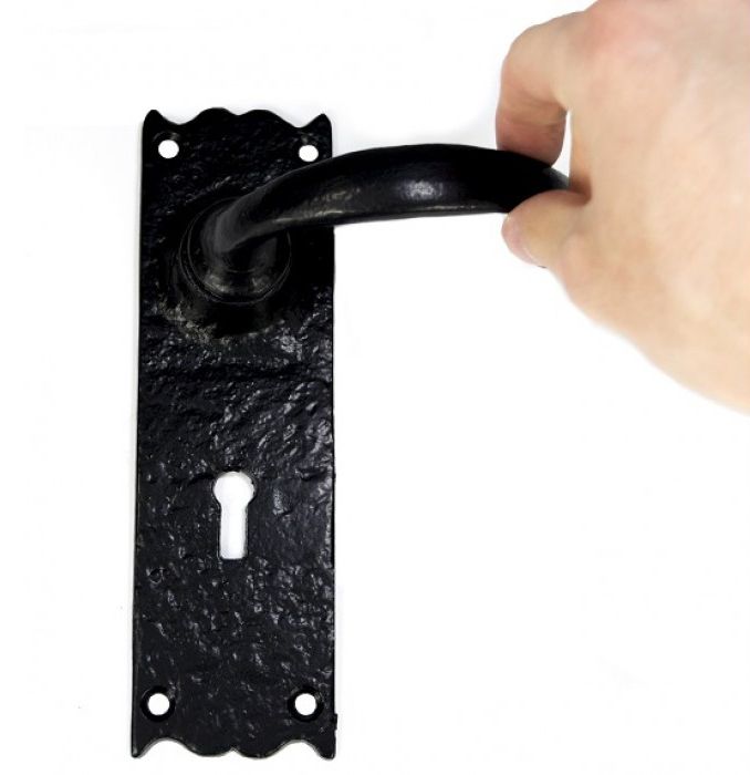 "Aldrington" Curved Iron Lever Handle | Black Country Metalworks