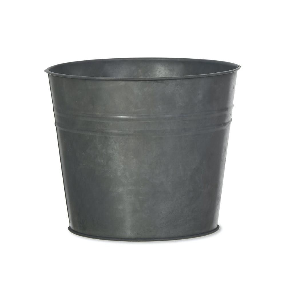 Black Galvanised Steel Plant Bucket Planter | Black Country Metalworks