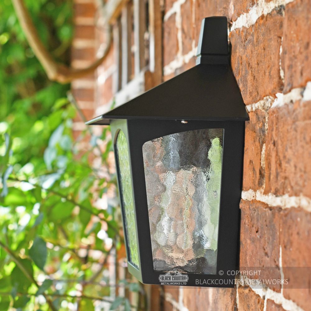 "Oxford" Traditional Flush Outdoor Half Wall Lantern | Black Country ...