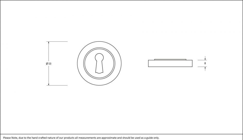 Matte Black Simple Circular Euro Escutcheon | Black Country Metalworks