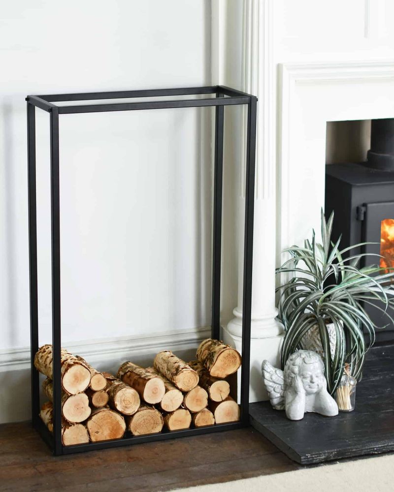 Log Racks & Stores | Large Indoor & Outdoor Log Storage Units | Black ...
