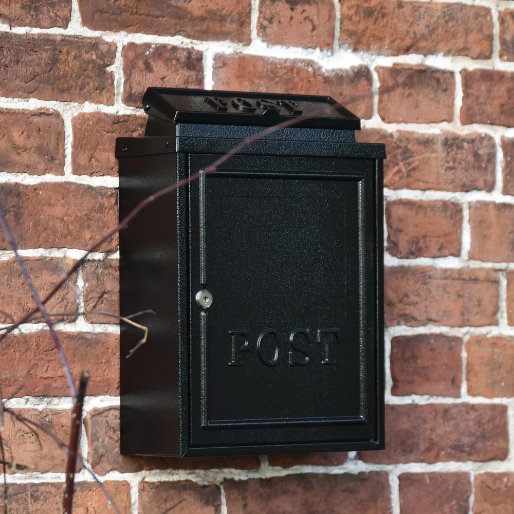 Black "Oxford" Wall Mounted Post Box | Black Country Metalworks