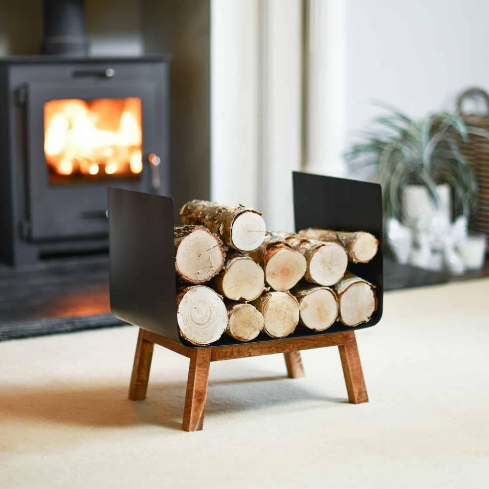 Log Racks & Stores | Large Indoor & Outdoor Log Storage Units | Black ...