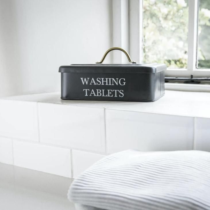 Black Washing Tablets Storage Box | Black Country Metalworks