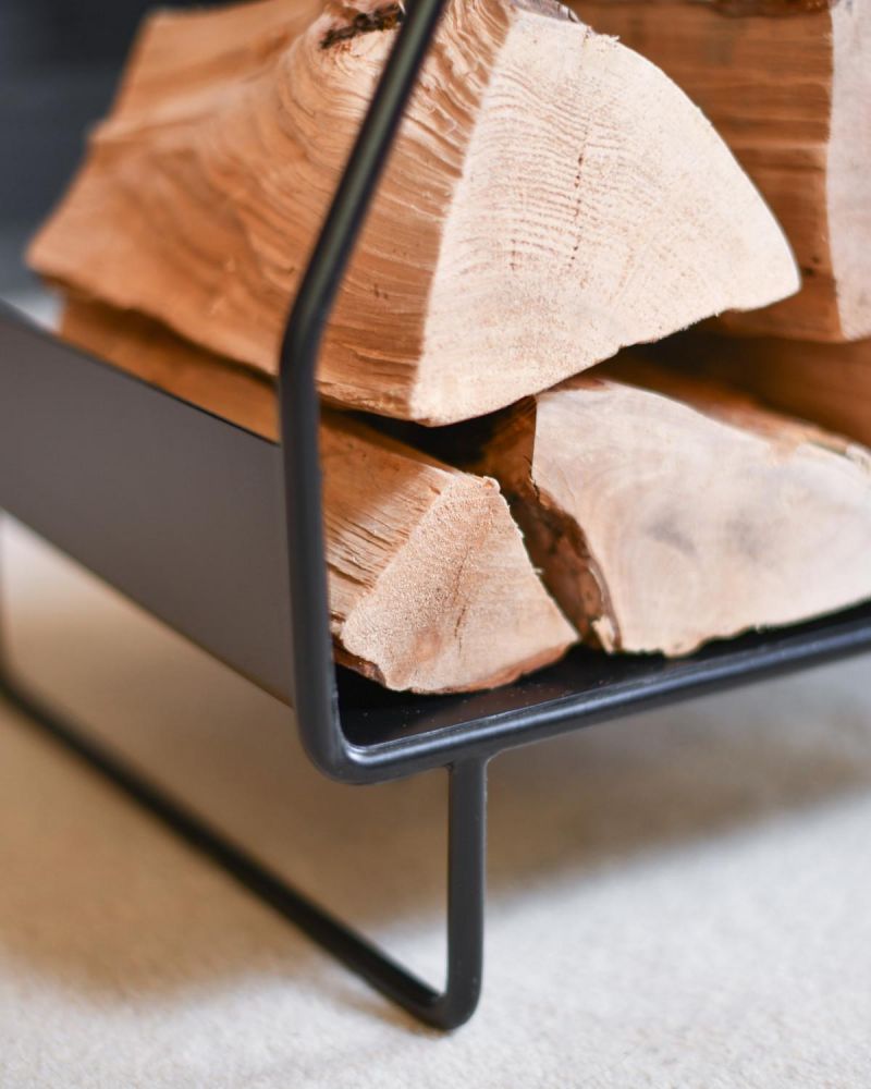 Black Open Design "Tepee" Log Holder | Black Country Metalworks