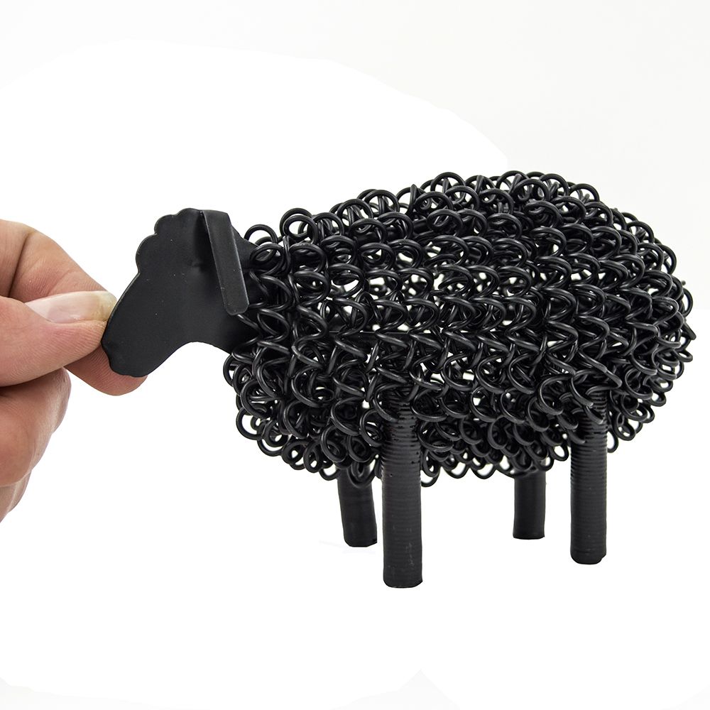 Black Wire Sheep Sculpture | Black Country Metalworks