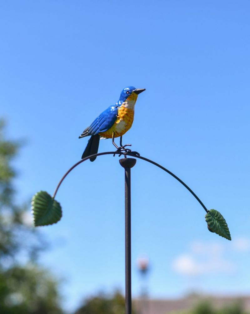 Metal 'Bluebird' Balancing Garden Spike | Black Country Metalworks
