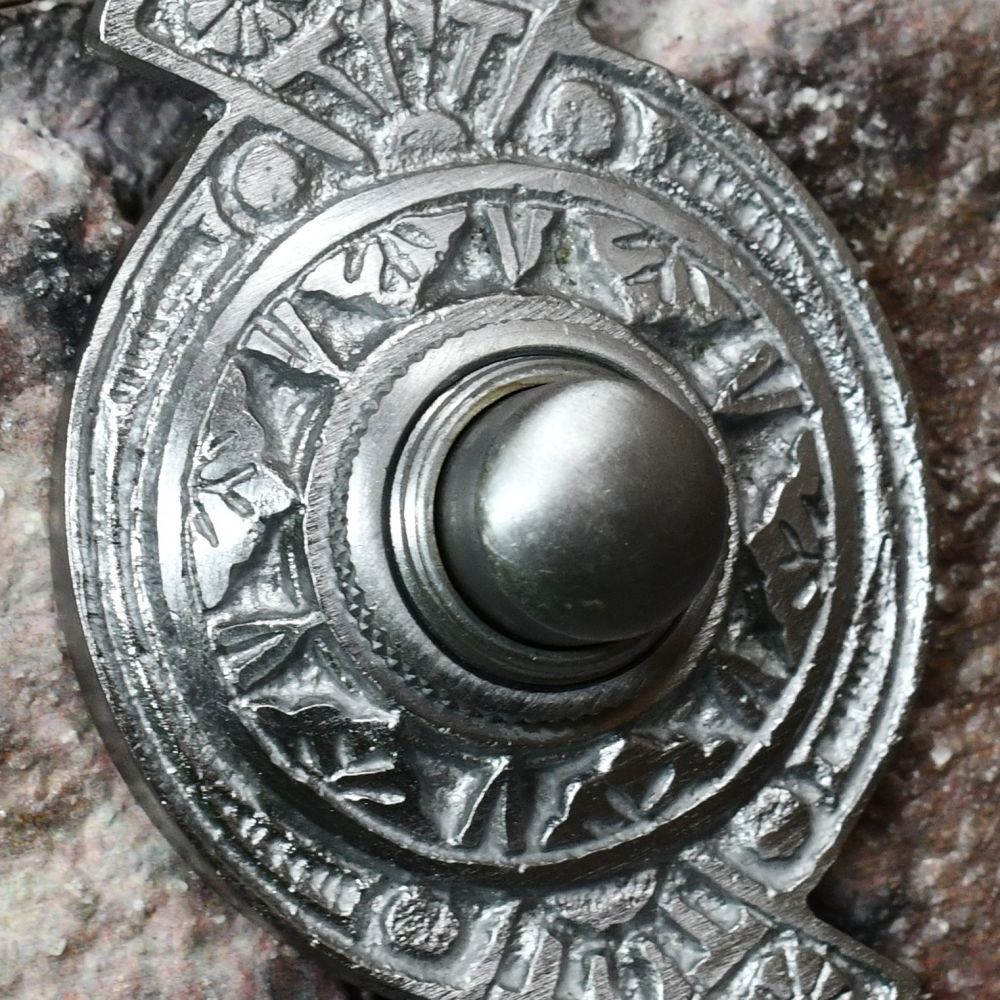 “Hampern Close” Brushed Chrome Decorative Bell Push | Black Country ...