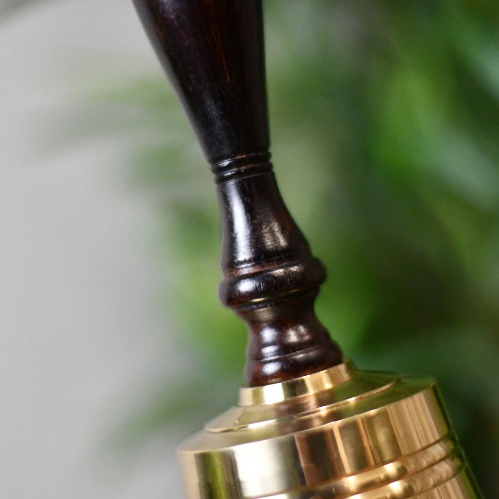 Polished Brass Hand Bell 142mm dia (5.75") - Rosewood Handle | Black ...