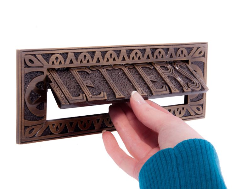 “Mansford Park” Antique Brass Letter Plate | Black Country Metalworks