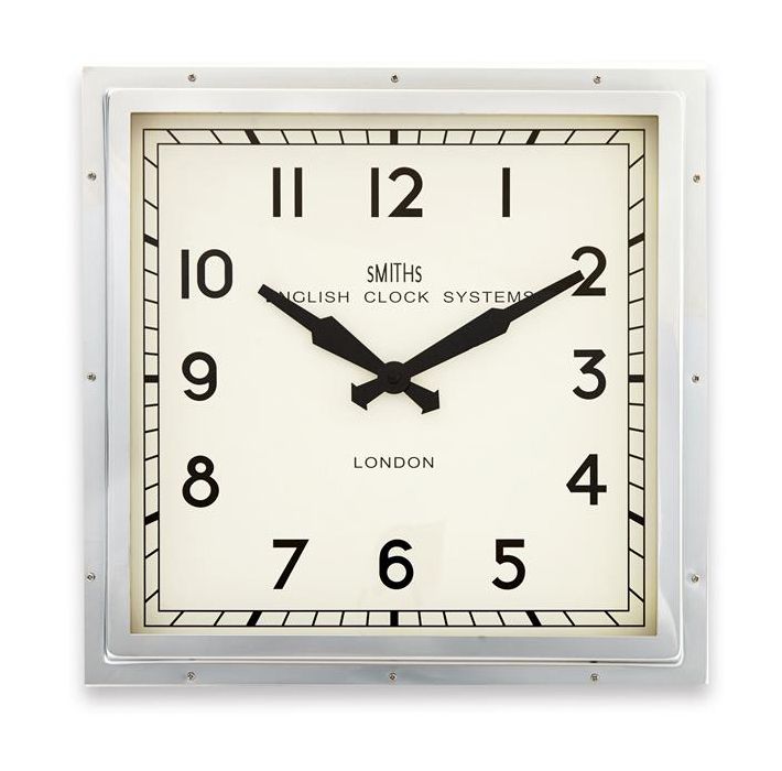 Bright Chrome Contemporary Wall Clock | Black Country Metalworks