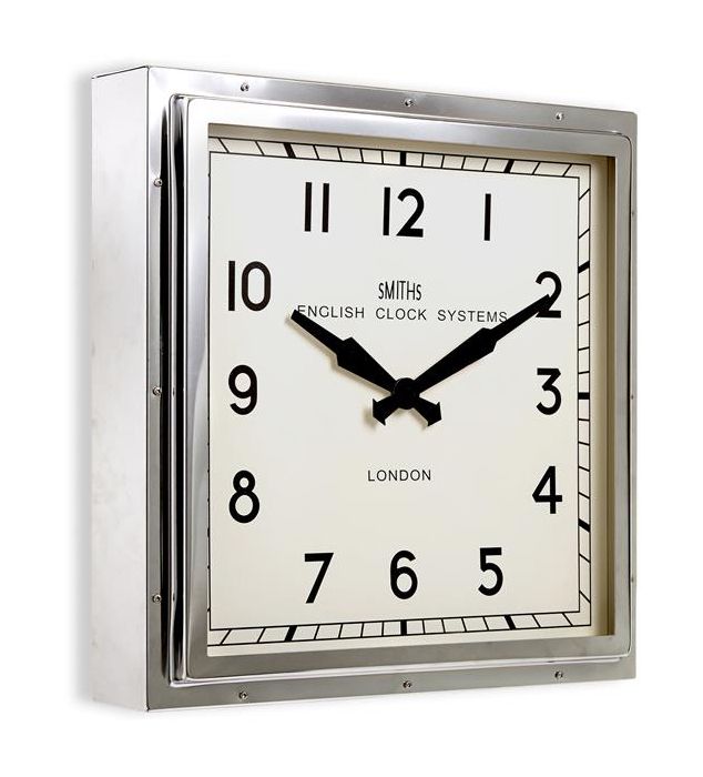 Bright Chrome Contemporary Wall Clock | Black Country Metalworks