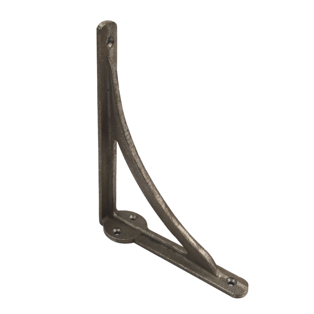 Natural Iron Curved Shelf Bracket 14 x 18cm | Black Country Metalworks
