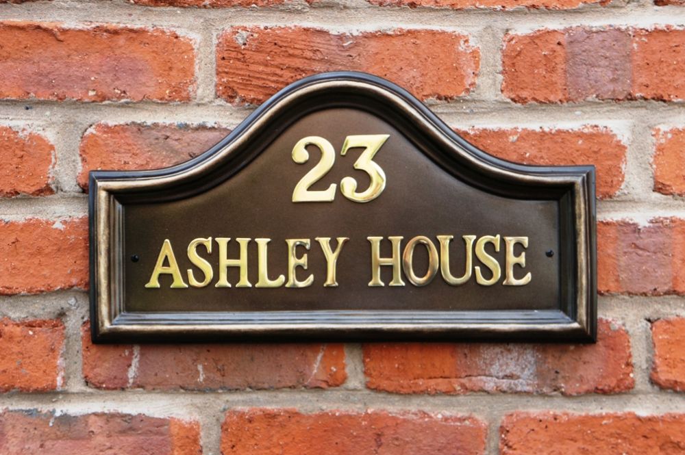 House Name - Bronze Effect Signs (16" wide) | Black Country Metalworks