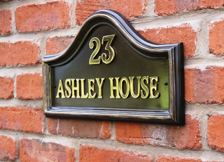 House Name - Bronze Effect Signs (16" wide) | Black Country Metalworks