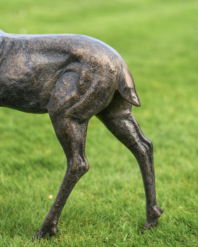 Brushed Bronze Freestanding Head Up Buck Sculpture | Black Country ...