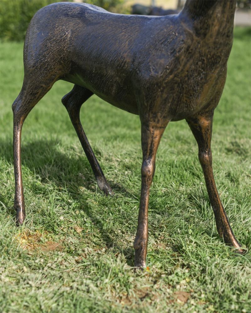 Cast Aluminium Brushed Bronze "Shadow" Buck Sculpture | Black Country ...