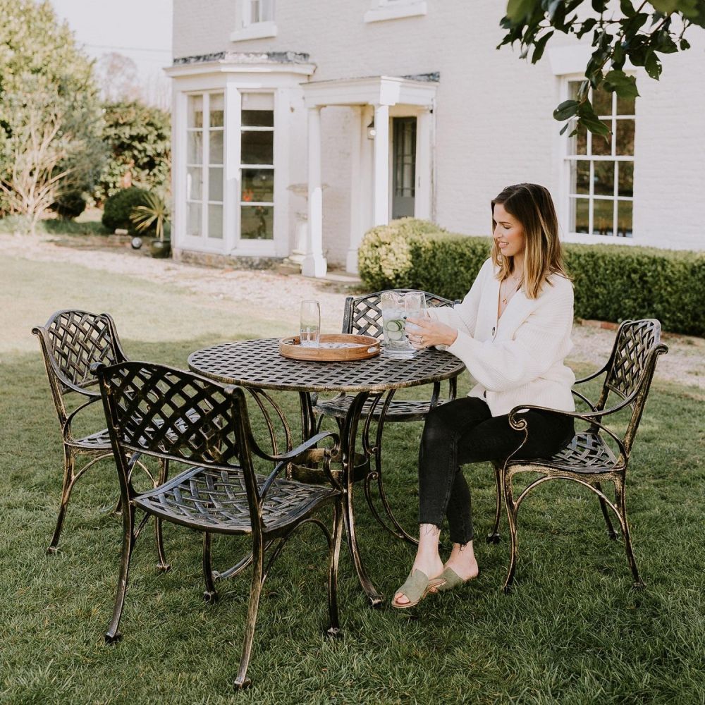 Four Seater Garden Table & Chair Dining Sets | Black Country Metalworks