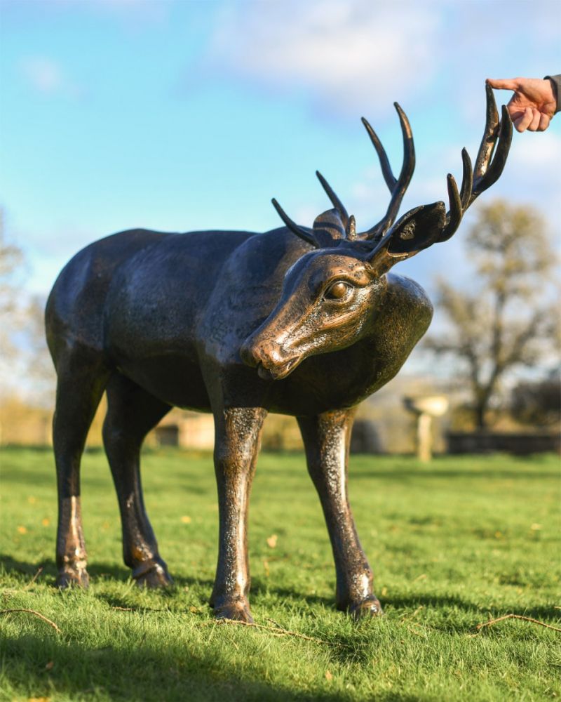 Cast Aluminium Brushed Bronze "Magnus" Buck Sculpture | Black Country ...