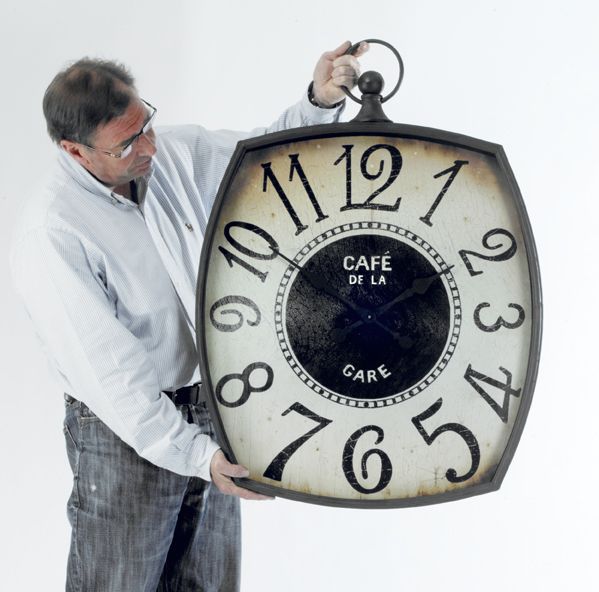 Cafe De La Gare Clock Giant Fob, Wall Clock | Black Country Metalworks
