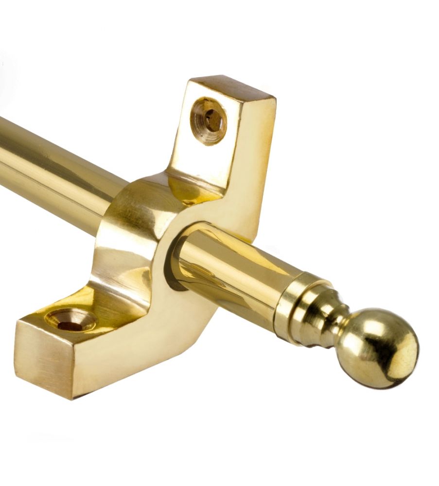Cambridge Polished Brass Stair Rods – 12mm | Black Country Metalworks
