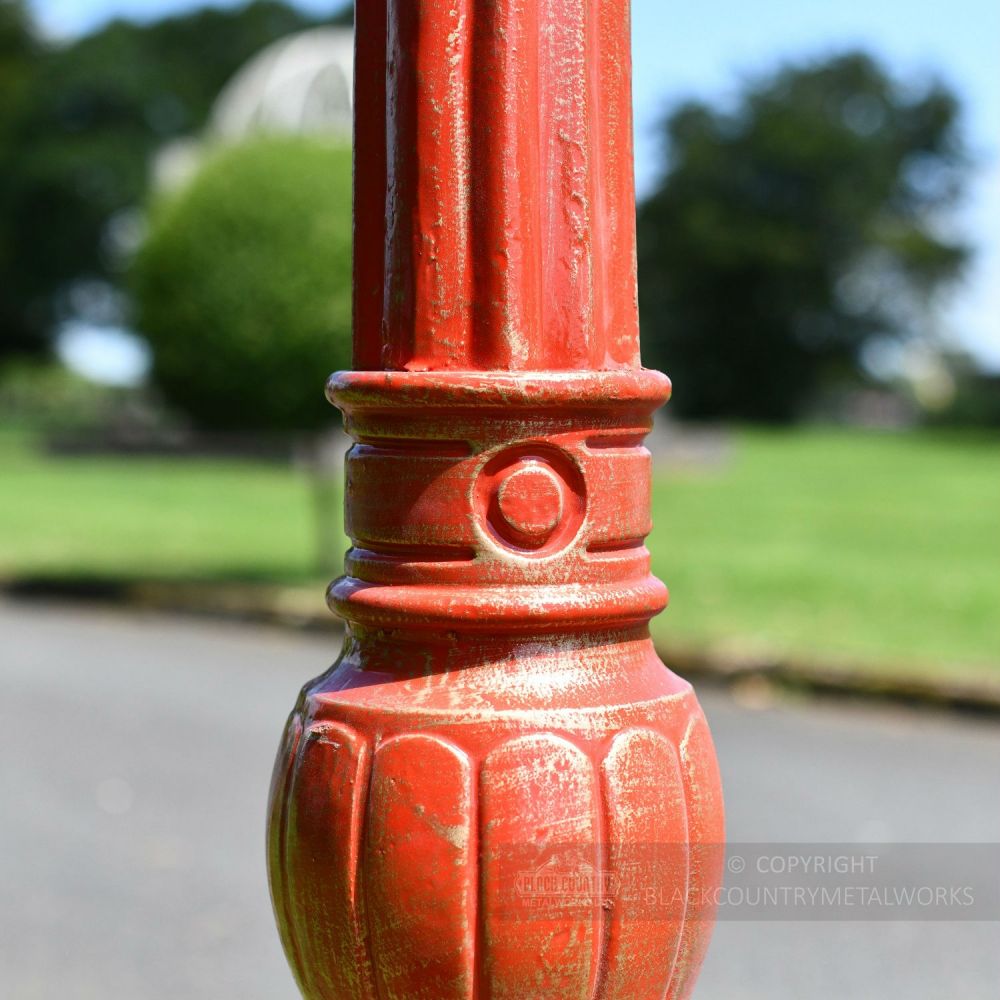 "Lady Arabella" Antique Red Ornate Cast Iron Globe Lamp Post 2.5m ...