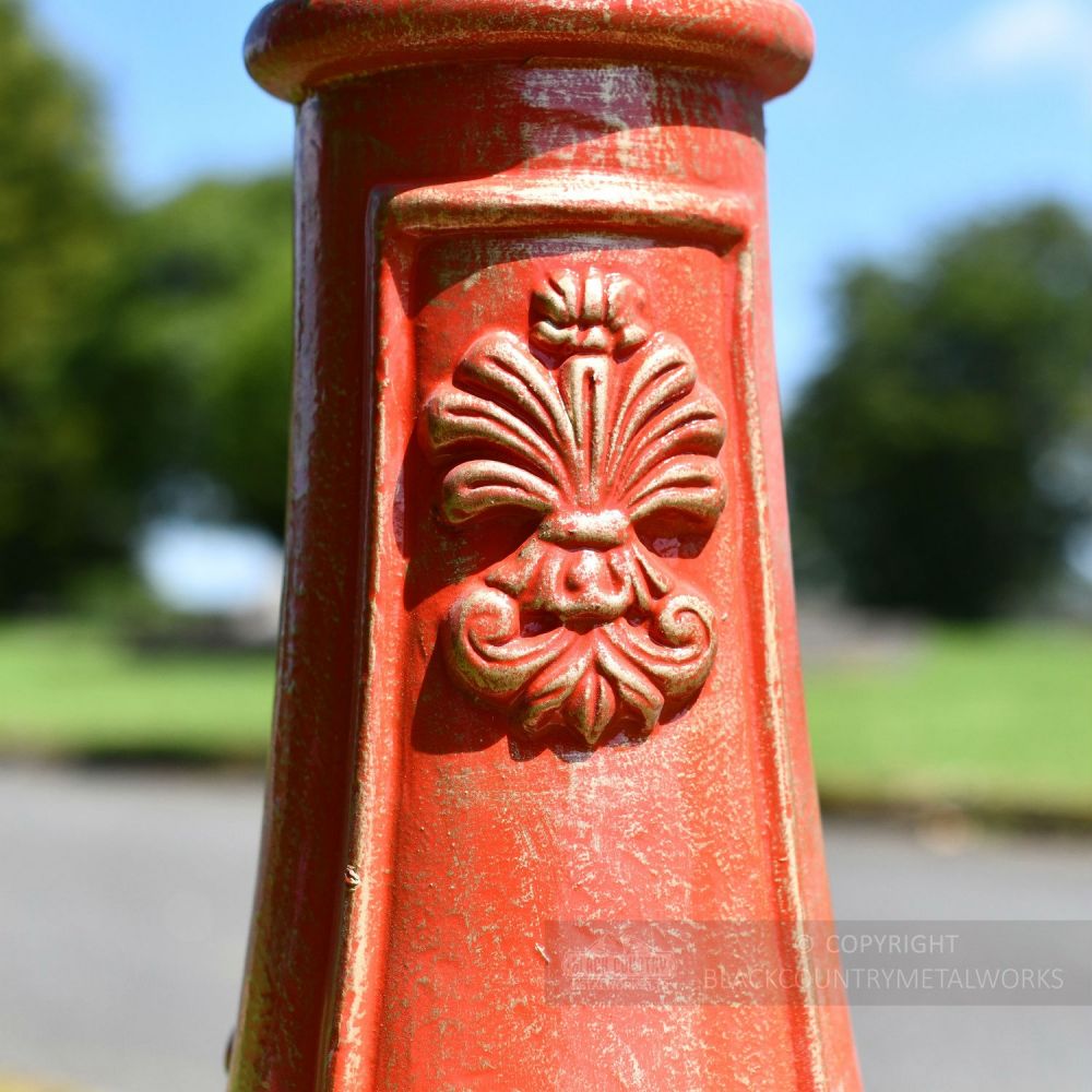 "Lady Arabella" Antique Red Ornate Cast Iron Globe Lamp Post 2.5m ...