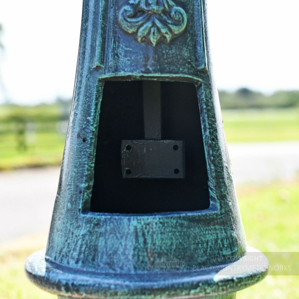 "Lady Delphine" Antique Blue Ornate Cast Iron Globe Lamp Post 2.5m ...