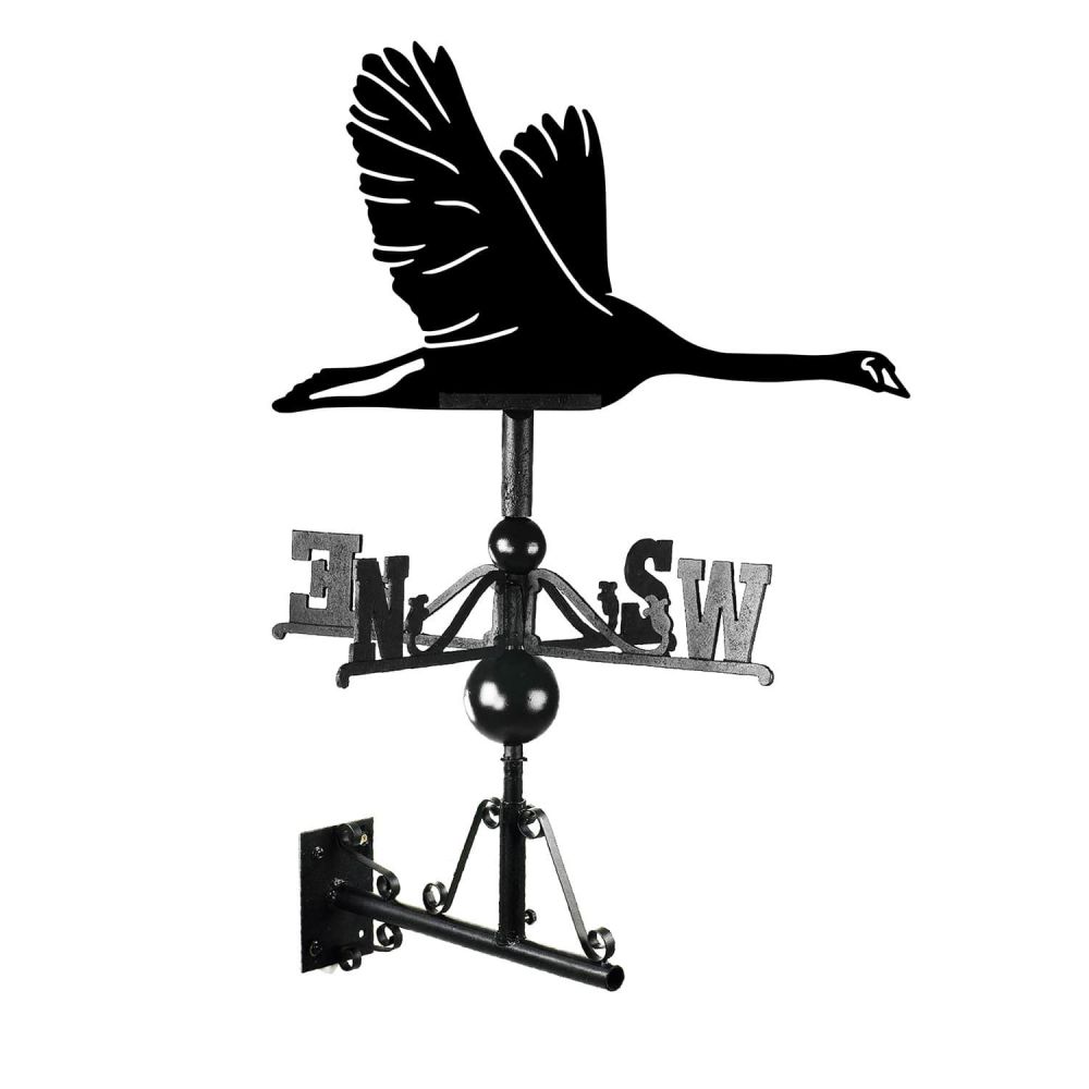 Cast Iron & Steel Flying Swan Weathervane | Black Country Metalworks