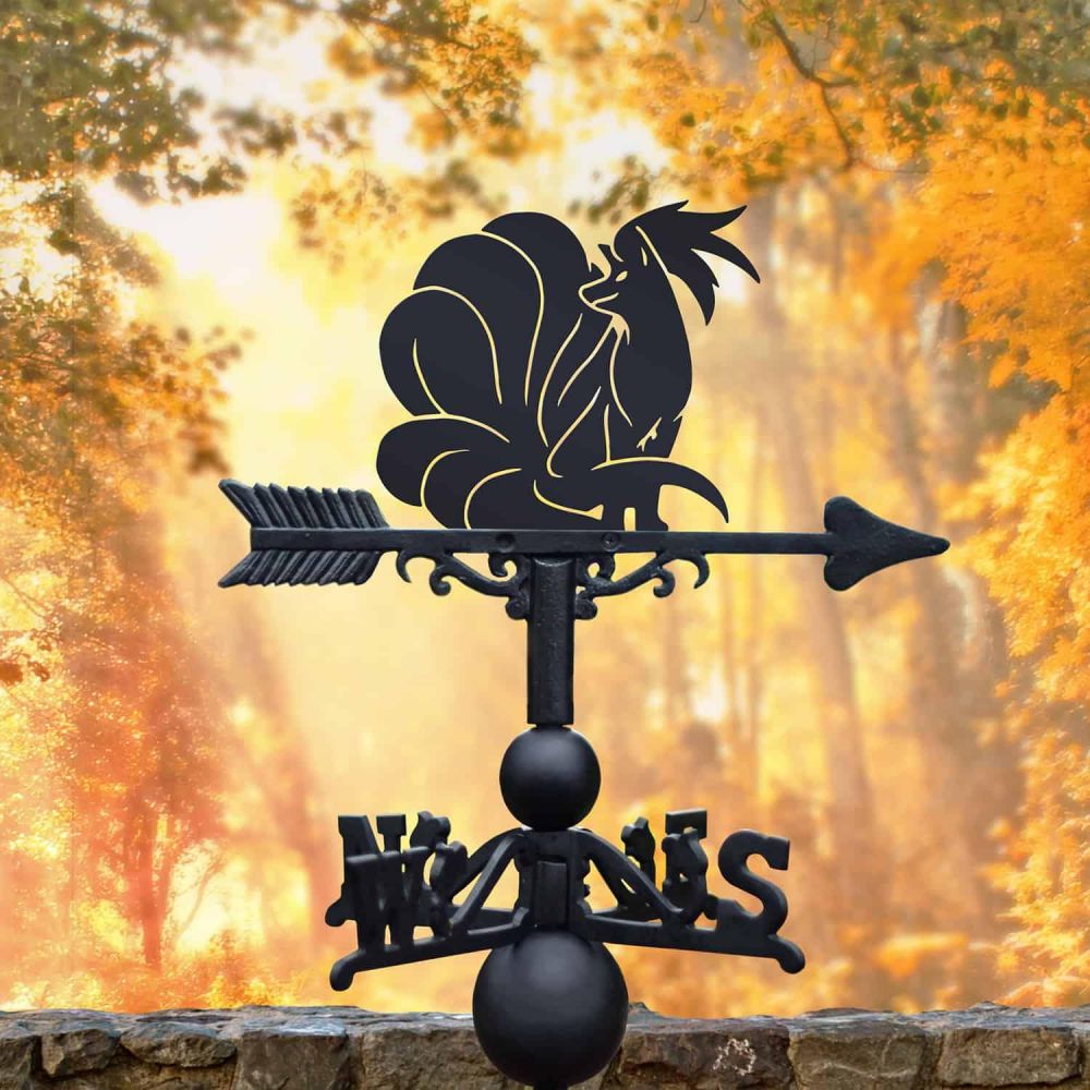 Cast Iron & Steel Generation I Fox Character Weathervane | Black ...