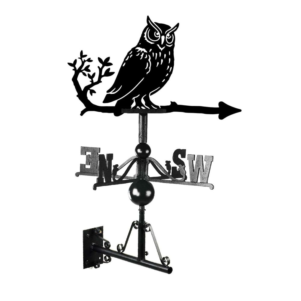 Cast Iron & Steel Great Horned Owl Weathervane | Black Country Metalworks