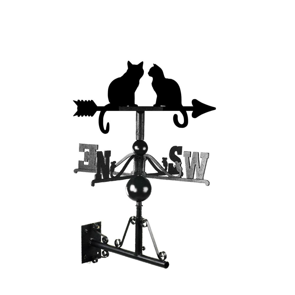 Cast Iron & Steel Pair of Cats Weathervane | Black Country Metalworks