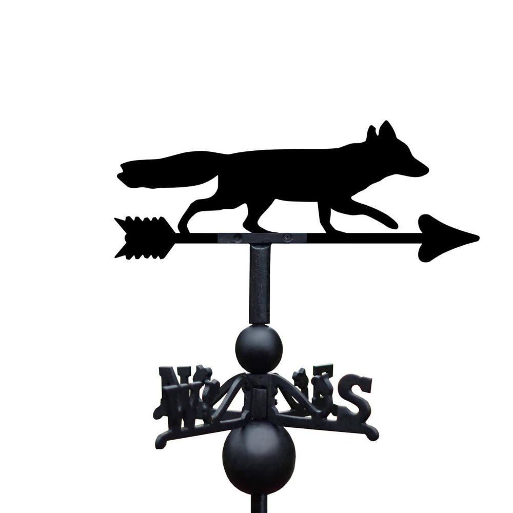 Cast Iron & Steel Running Fox Weathervane | Black Country Metalworks