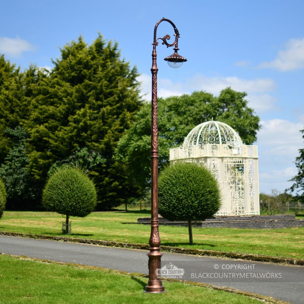 "Lady Harmonia" Copper Finish Ornate Victorian Cast Iron Lamp Post 3.5m ...