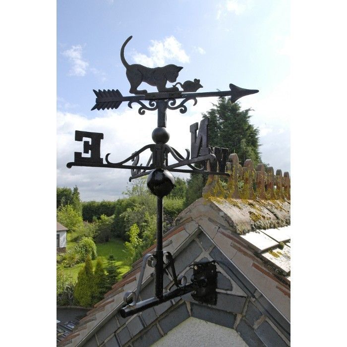 Standard Cat & Mouse Weathervane Made In Cast Iron | Black Country ...