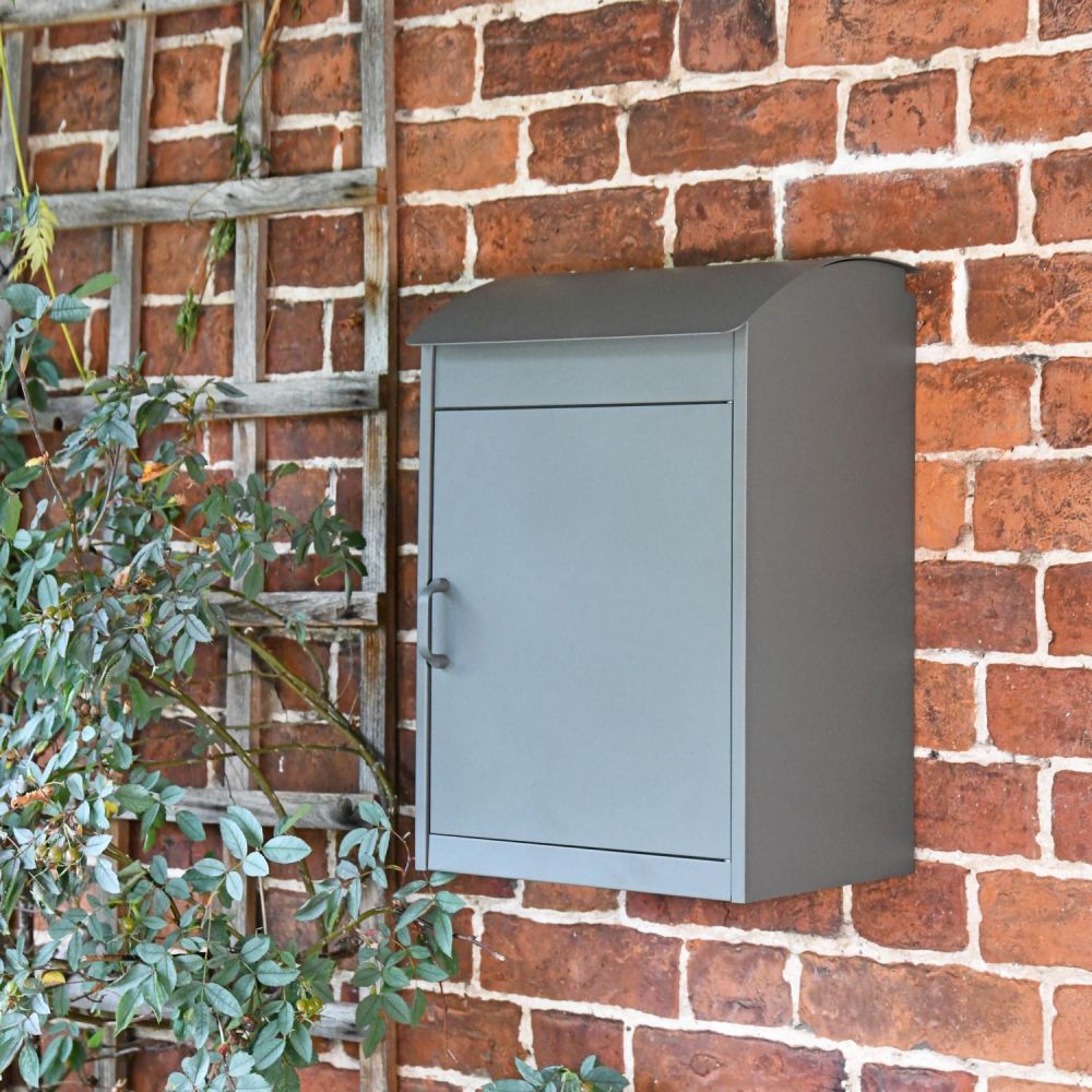 Charcoal Front Opening Parcel Box | Black Country Metalworks