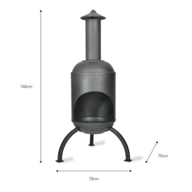 Modern Black Tripod Garden Chiminea | Black Country Metalworks