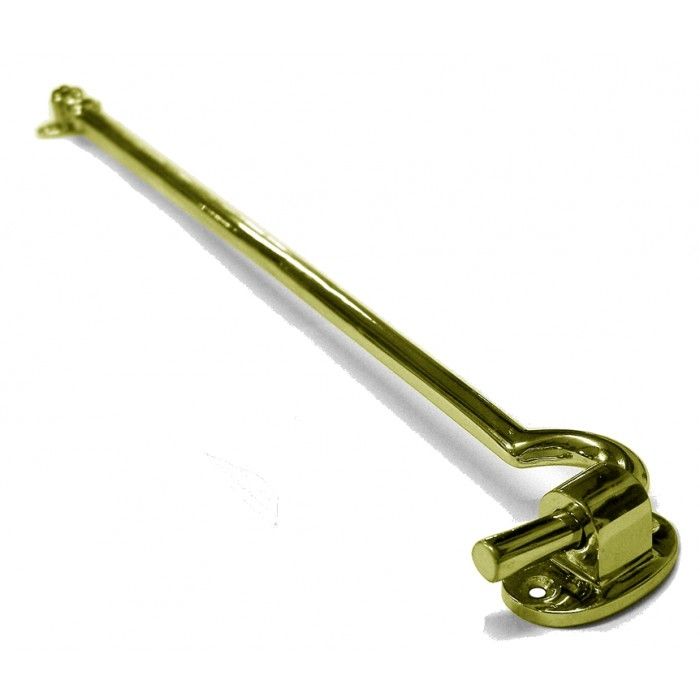 Extra Long Polished Brass Cabin Hooks Silent Type Heavy | Black Country ...
