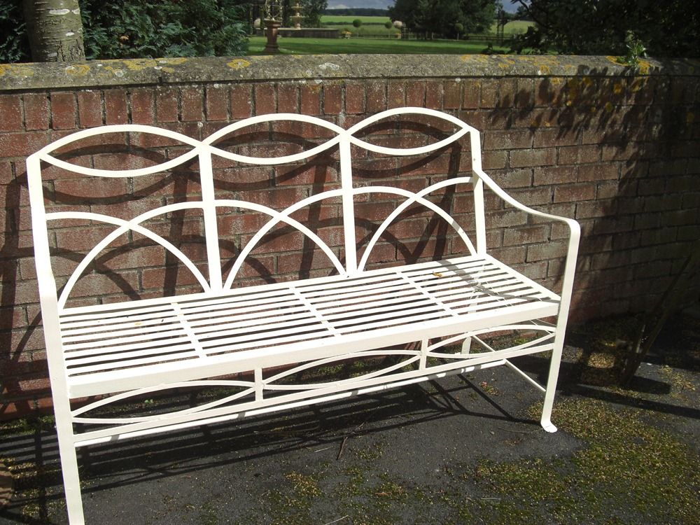 "The Dudley" Wrought Iron Garden Bench | Black Country Metalworks