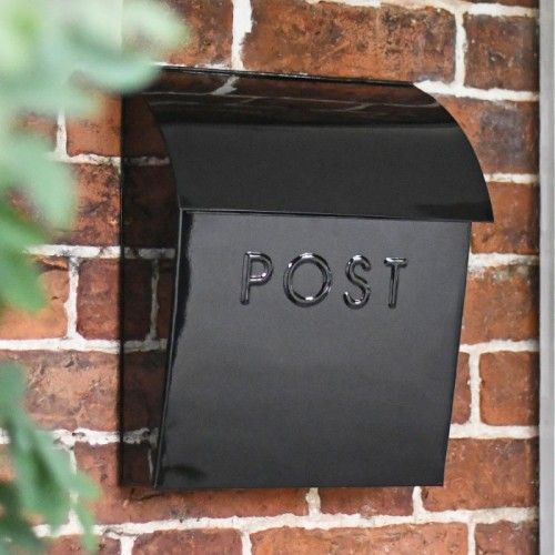 "Cityscape" Black Contemporary Post Box With Lock | Black Country ...
