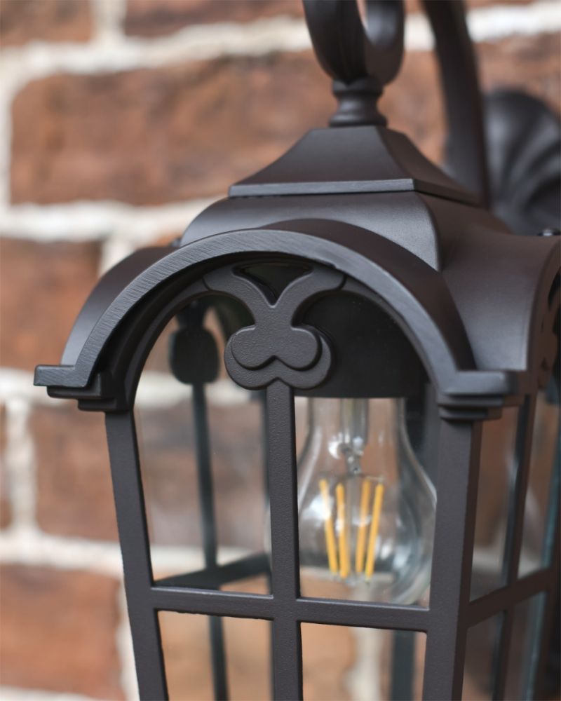 Traditional "Arionette" Top Fix Outdoor Wall Lantern | Black Country ...