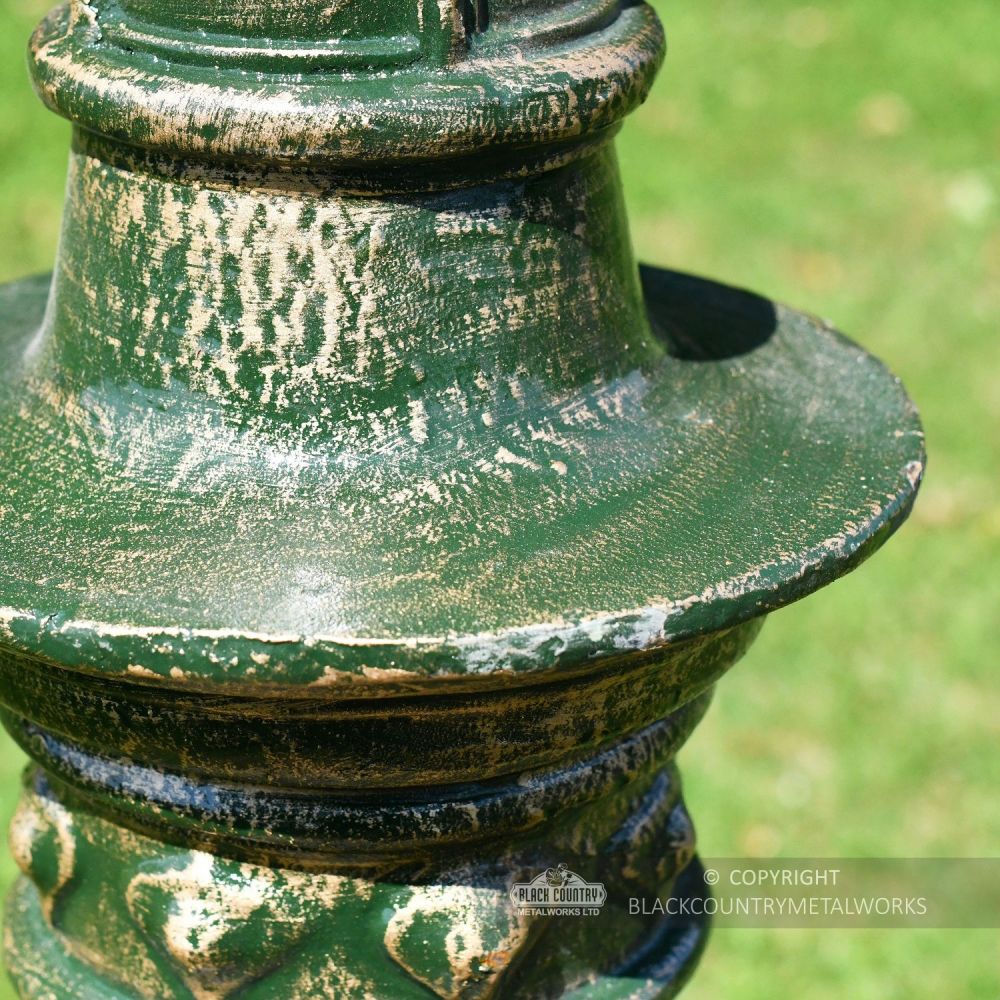 "The Caesar" Olive Green Opulent Cast Iron Lamp Post 2.5m | Black ...